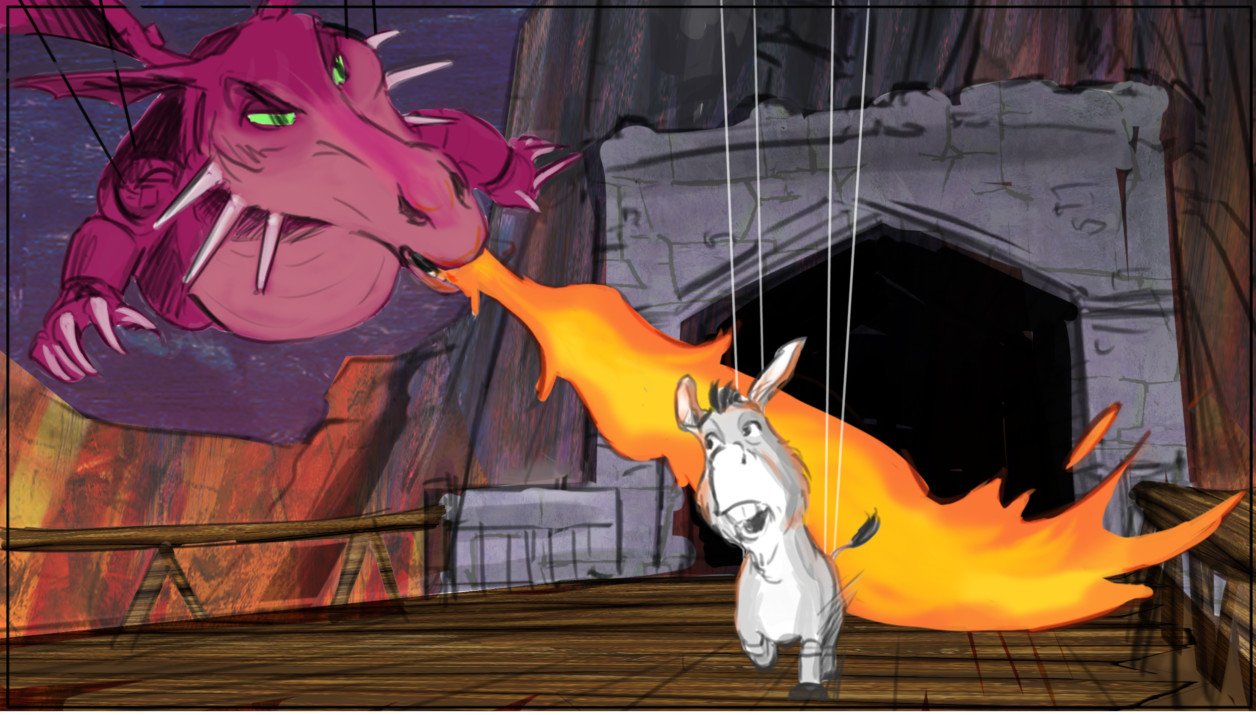 Shrek’s Merry Fairy Tale Journey | Dark Ride Visual Development – BOSA