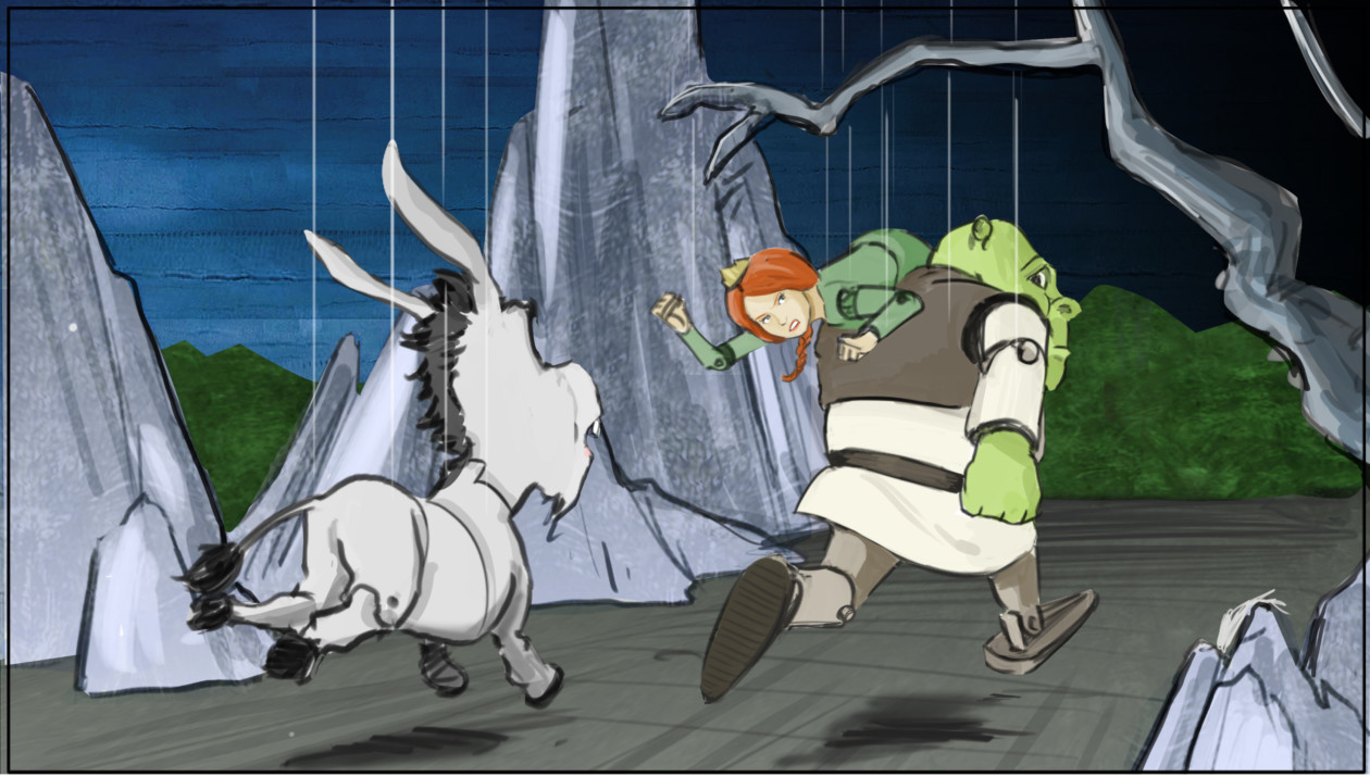 Shrek’s Merry Fairy Tale Journey | Dark Ride Visual Development – BOSA